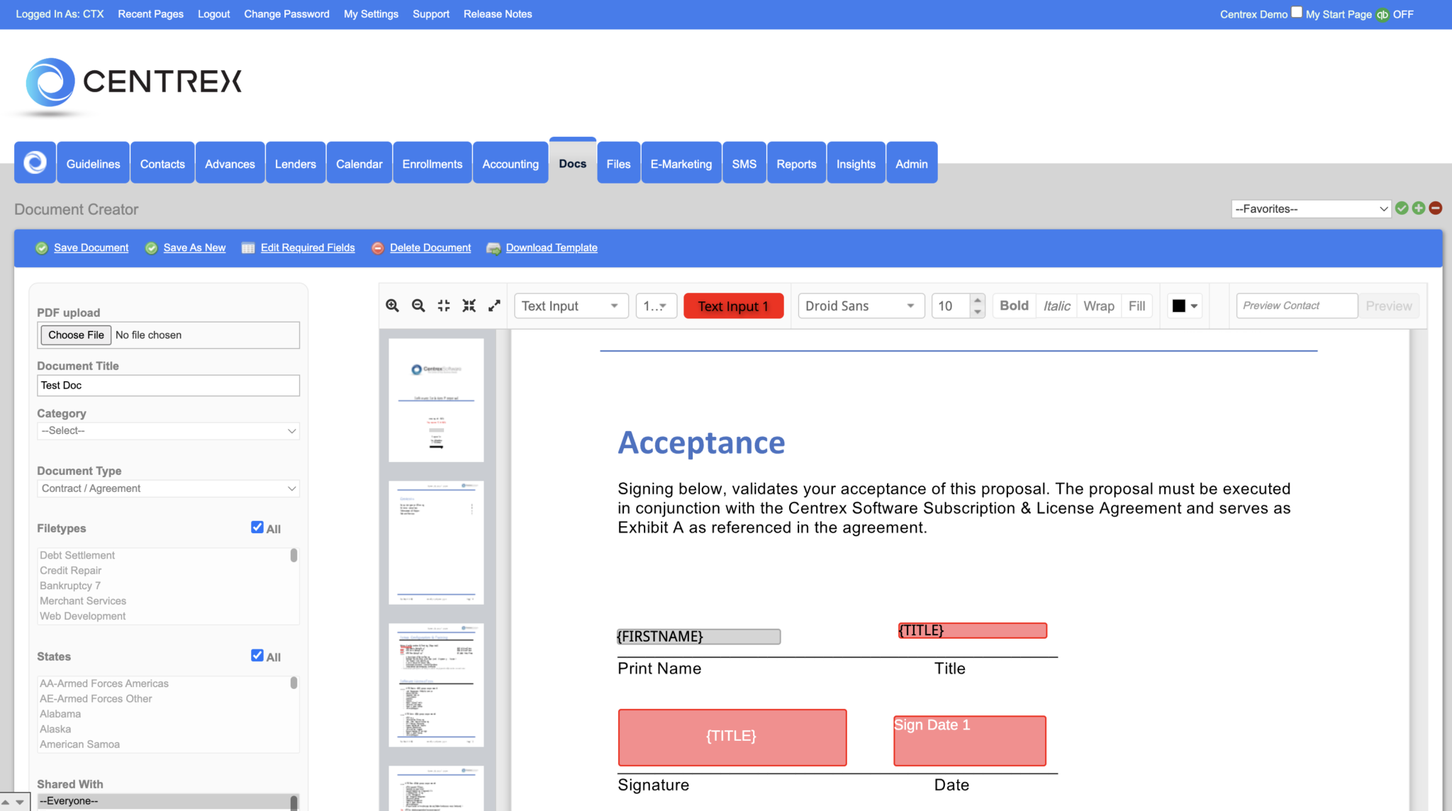 Centrex Software | Esign Platform Electronic Signature