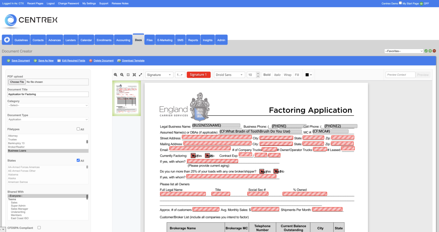 Centrex Software | Dedicated Equipment Leasing CRM Software