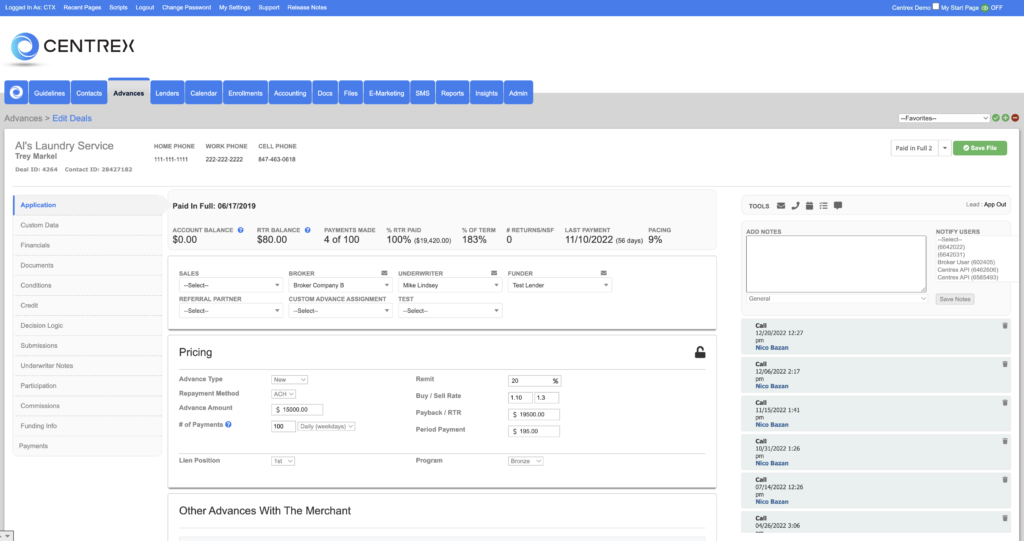 Centrex Software | Dedicated Equipment Leasing CRM Software